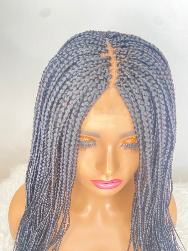Kandi Medium Box Braids Braided wig - BraidedWigsByDonna